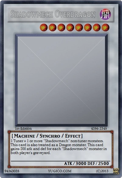 Shadowmech Overdragon | Yu-Gi-Oh Card Maker Wiki | Fandom