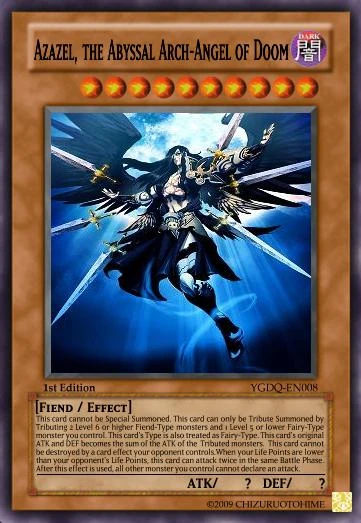 Azazel, the Abyssal Arch-Angel of Doom | Yu-Gi-Oh Card Maker Wiki | Fandom