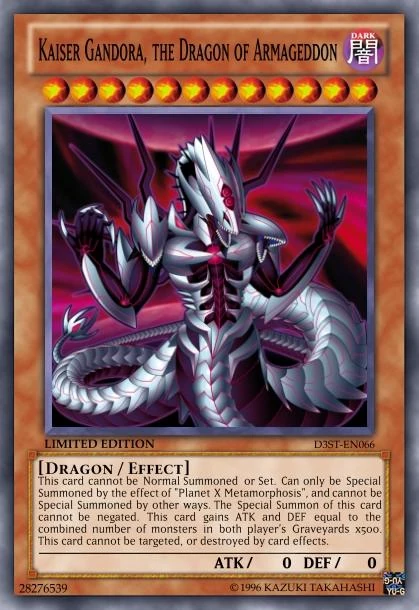 Kaiser Gandora, the Dragon of Armageddon | Yu-Gi-Oh Card Maker Wiki | Fandom