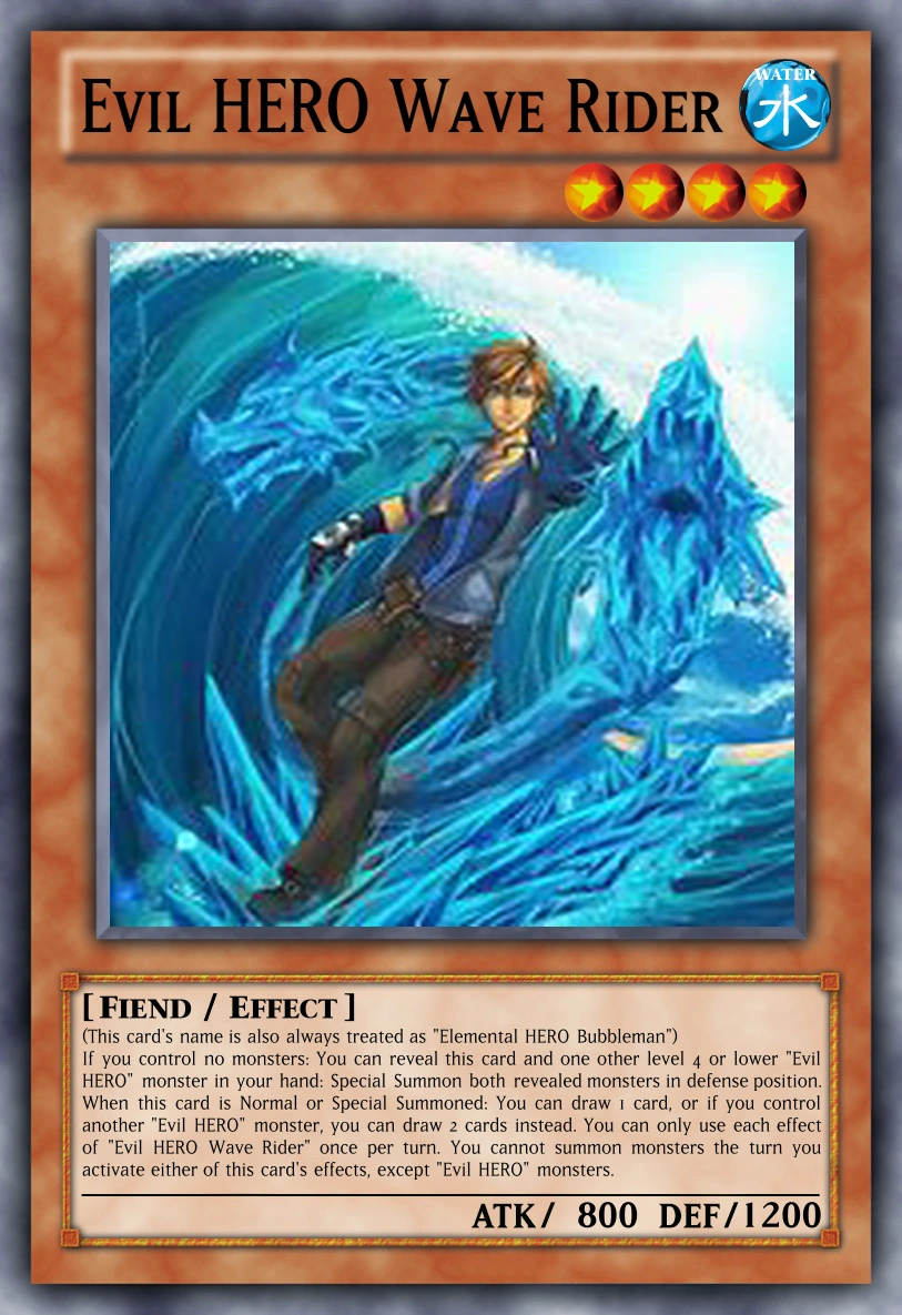 Evil HERO Wave Rider | Yu-Gi-Oh Card Maker Wiki | Fandom