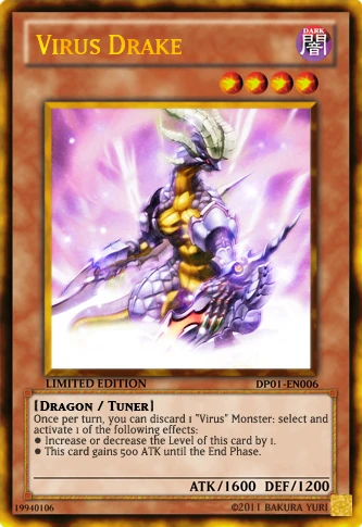 Virus Drake | Yu-Gi-Oh Card Maker Wiki | Fandom