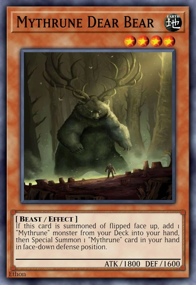 Mythrune Dear Bear | Yu-Gi-Oh Card Maker Wiki | Fandom