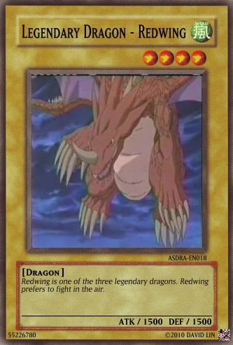 Legendary Dragon - Redwing | Yu-Gi-Oh Card Maker Wiki | Fandom