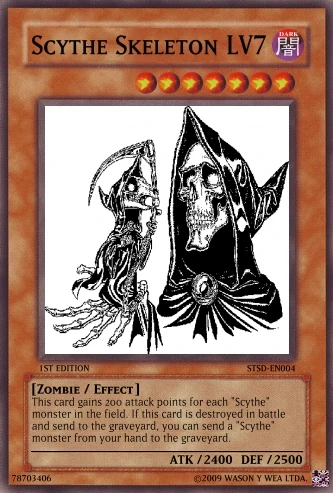 Scythe Skeleton LV7 | Yu-Gi-Oh Card Maker Wiki | Fandom