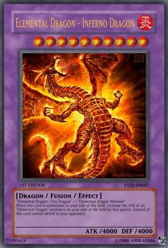 Elemental Dragon - Inferno Dragon | Yu-Gi-Oh Card Maker Wiki | Fandom