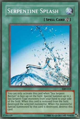 Serpentine Splash | Yu-Gi-Oh Card Maker Wiki | Fandom