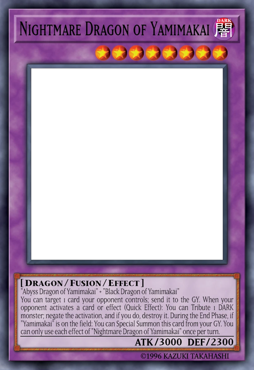 Nightmare Dragon of Yamimakai | Yu-Gi-Oh Card Maker Wiki | Fandom