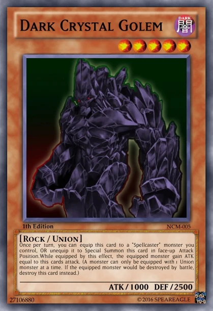 Dark Crystal Golem | Yu-Gi-Oh Card Maker Wiki | Fandom