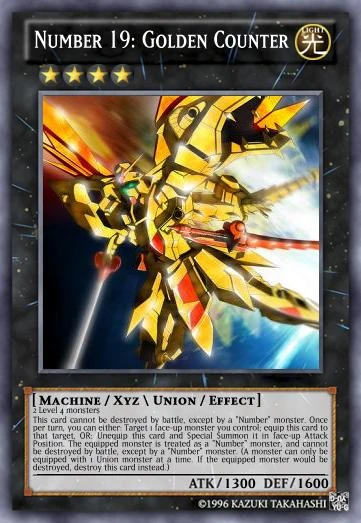 Number 19: Golden Counter | Yu-Gi-Oh Card Maker Wiki | Fandom