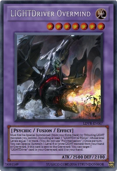 LIGHTDriver Overmind | Yu-Gi-Oh Card Maker Wiki | Fandom
