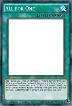 All for One | Yu-Gi-Oh Card Maker Wiki | Fandom
