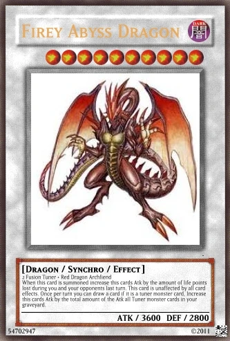 Firey Abyss Dragon | Yu-Gi-Oh Card Maker Wiki | Fandom