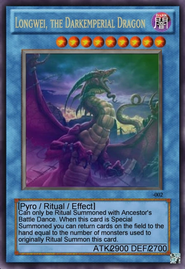 Longwei, the Darkemperial Dragon | Yu-Gi-Oh Card Maker Wiki | Fandom