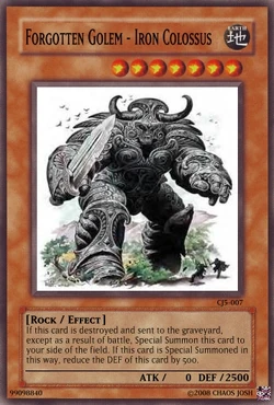 Forgotten Golem - Iron Colossus | Yu-Gi-Oh Card Maker Wiki | Fandom