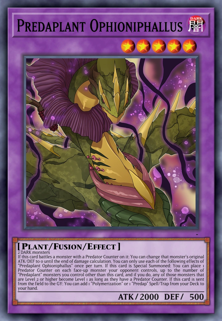 Predaplant Ophioniphallus | Yu-Gi-Oh Card Maker Wiki | Fandom