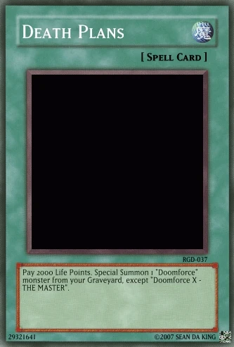 Death Plans | Yu-Gi-Oh Card Maker Wiki | Fandom