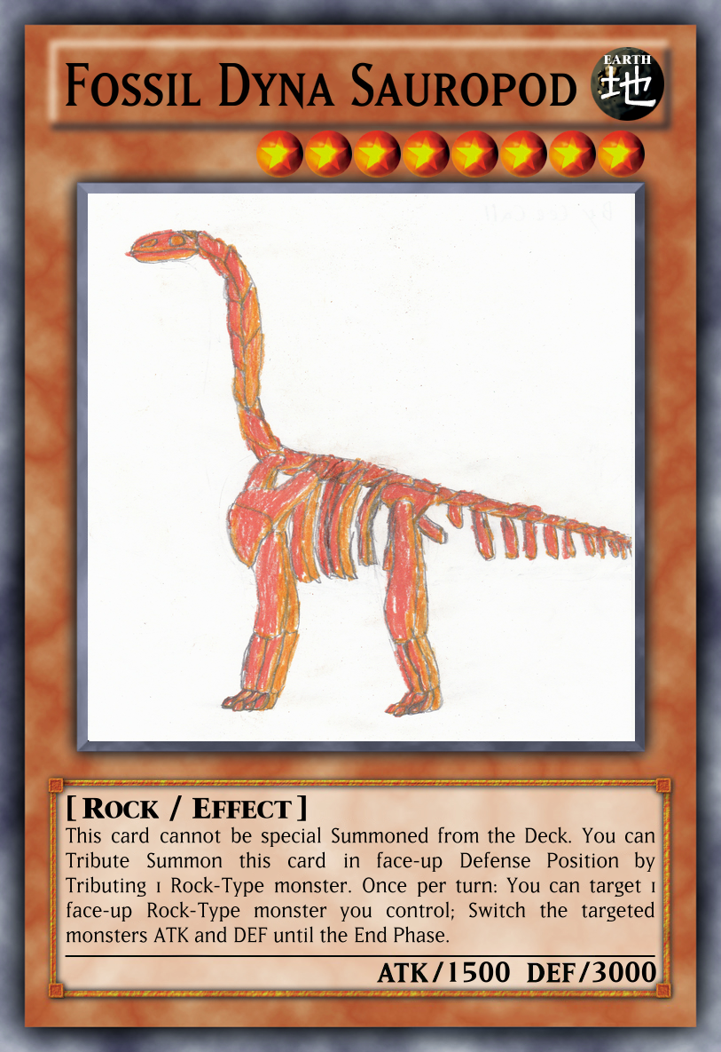 Fossil Dyna Sauropod Yu Gi Oh Card Maker Wiki Fandom