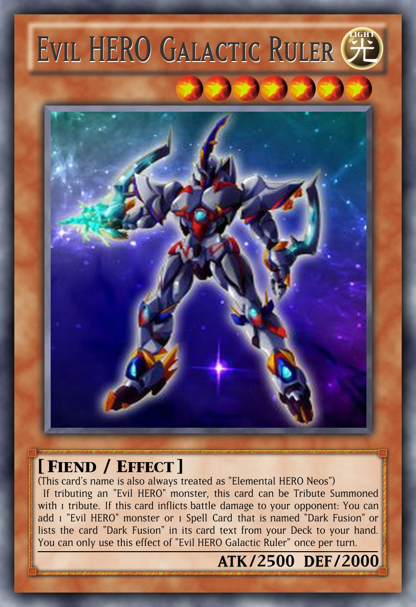 Evil HERO Galactic Ruler | Yu-Gi-Oh Card Maker Wiki | Fandom