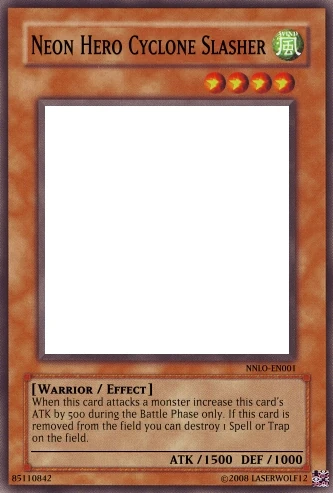 Neon Hero Cyclone Slasher | Yu-Gi-Oh Card Maker Wiki | Fandom