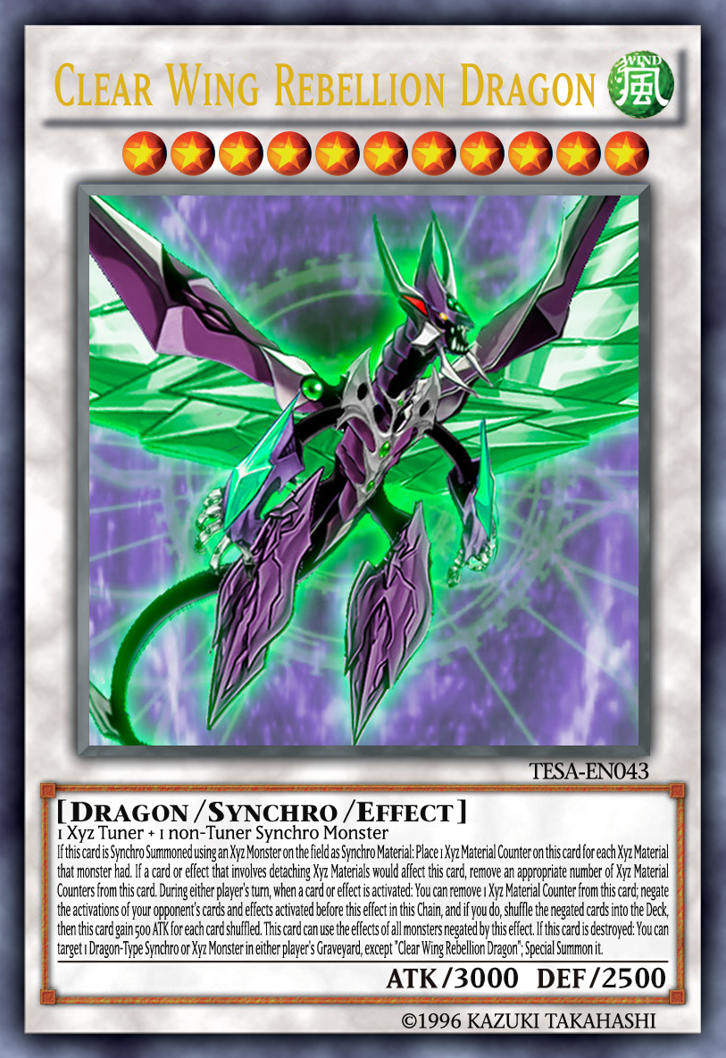 Clear Wing Rebellion Dragon (XB130) | Yu-Gi-Oh Card Maker Wiki | Fandom