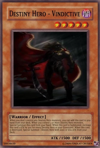 Destiny HERO - Vindictive | Yu-Gi-Oh Card Maker Wiki | Fandom