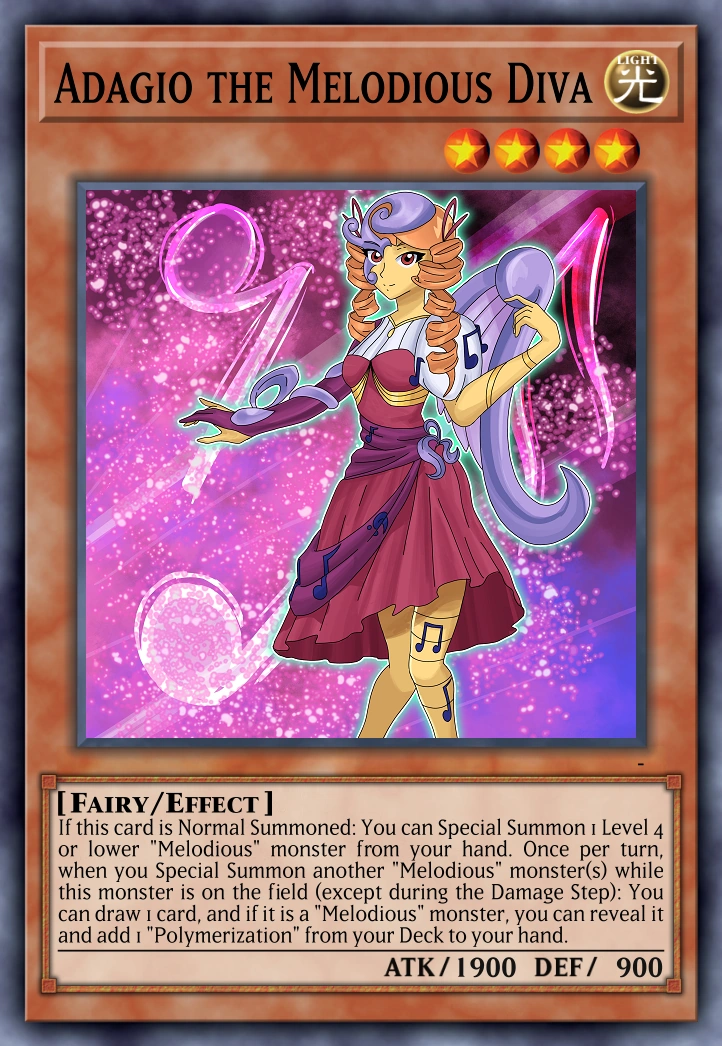 Adagio the Melodious Diva | Yu-Gi-Oh Card Maker Wiki | Fandom