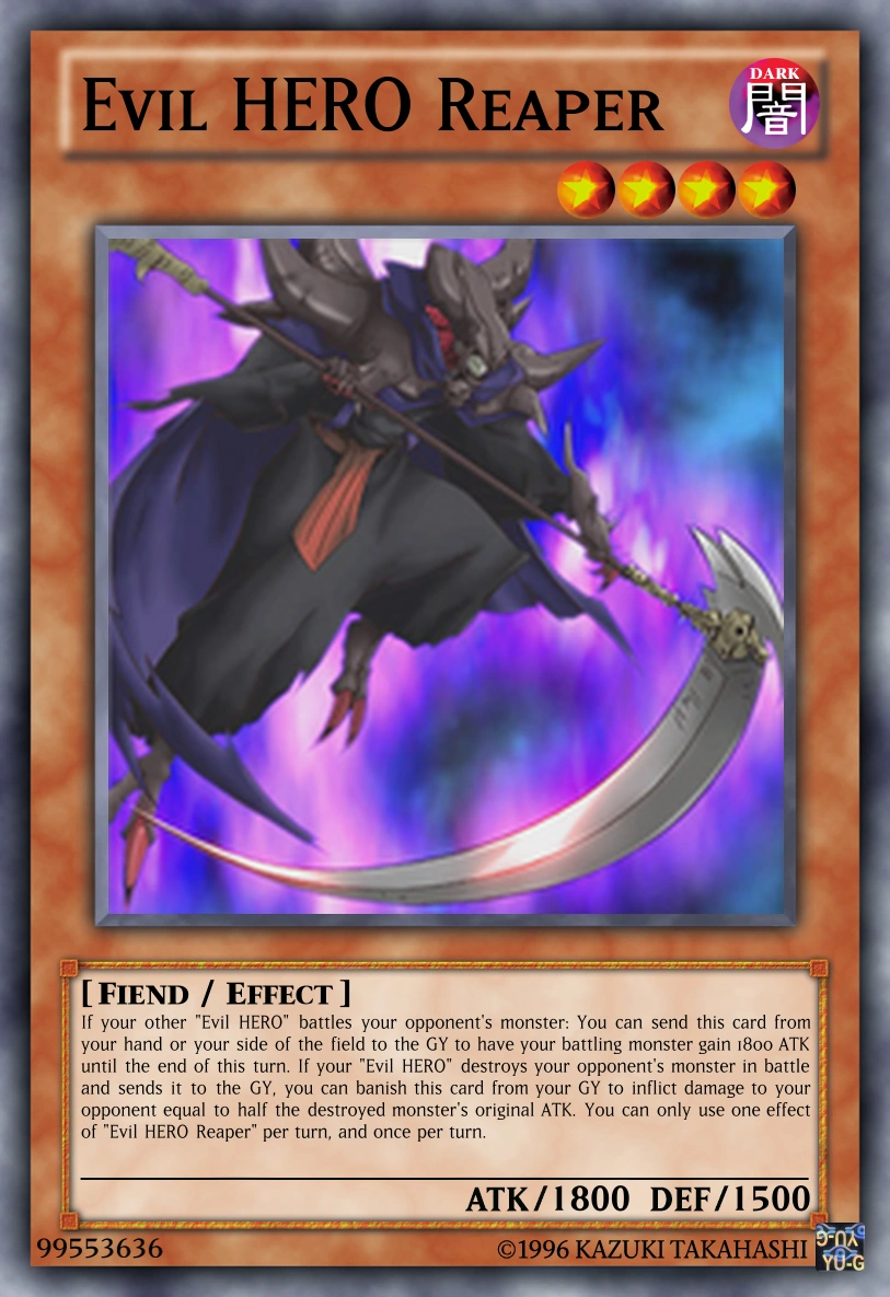Evil HERO Reaper | Yu-Gi-Oh Card Maker Wiki | Fandom