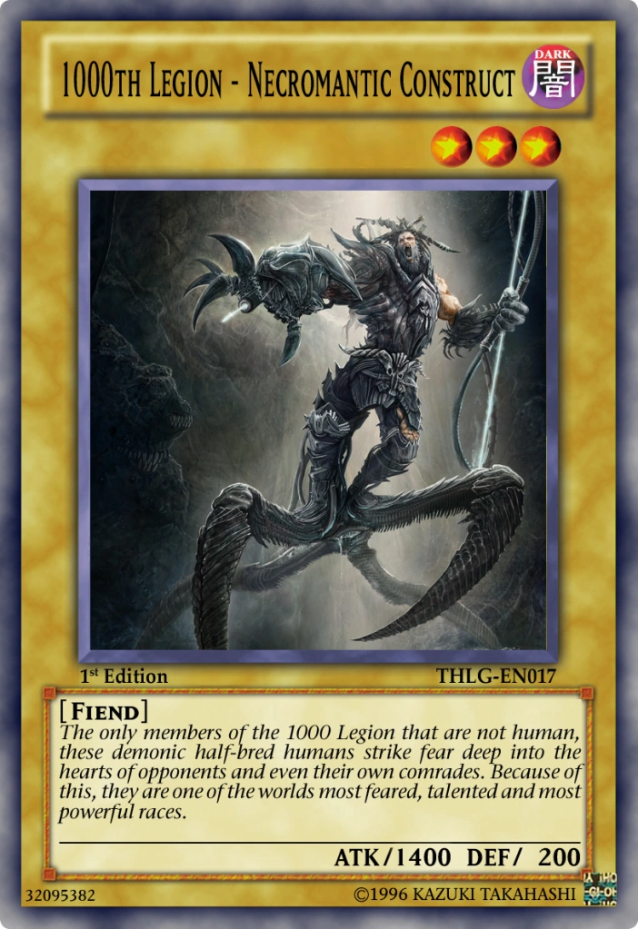 1000th Legion - Necromantic Construct | Yu-Gi-Oh Card Maker Wiki | Fandom