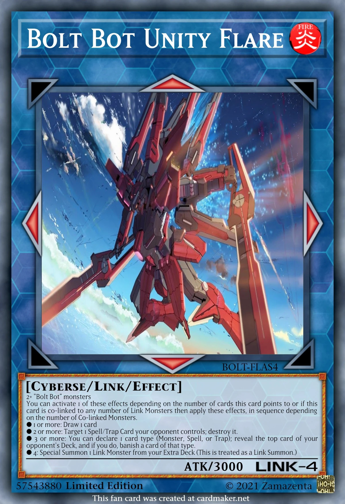 Bolt Bot Unity Flare | Yu-Gi-Oh Card Maker Wiki | Fandom