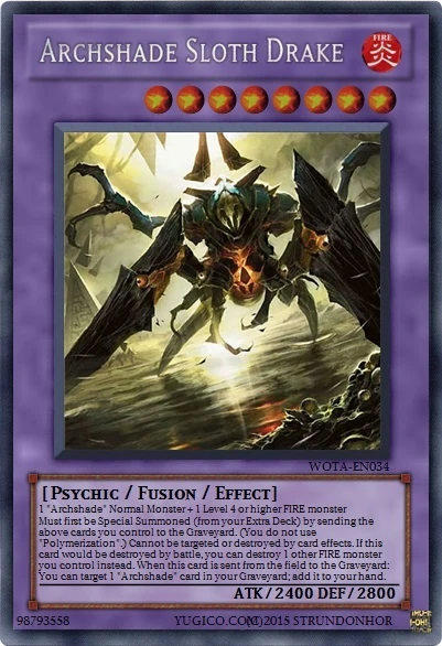 Archshade Sloth Drake | Yu-Gi-Oh Card Maker Wiki | Fandom