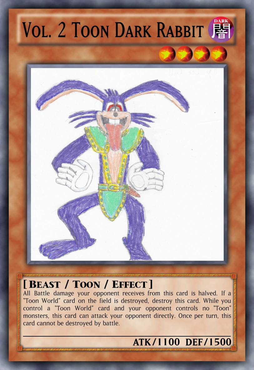 Vol. 2 Toon Dark Rabbit | Yu-Gi-Oh Card Maker Wiki | Fandom
