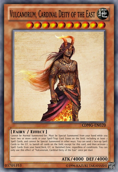 Vulcanorum, Cardinal Deity of the East | Yu-Gi-Oh Card Maker Wiki | Fandom