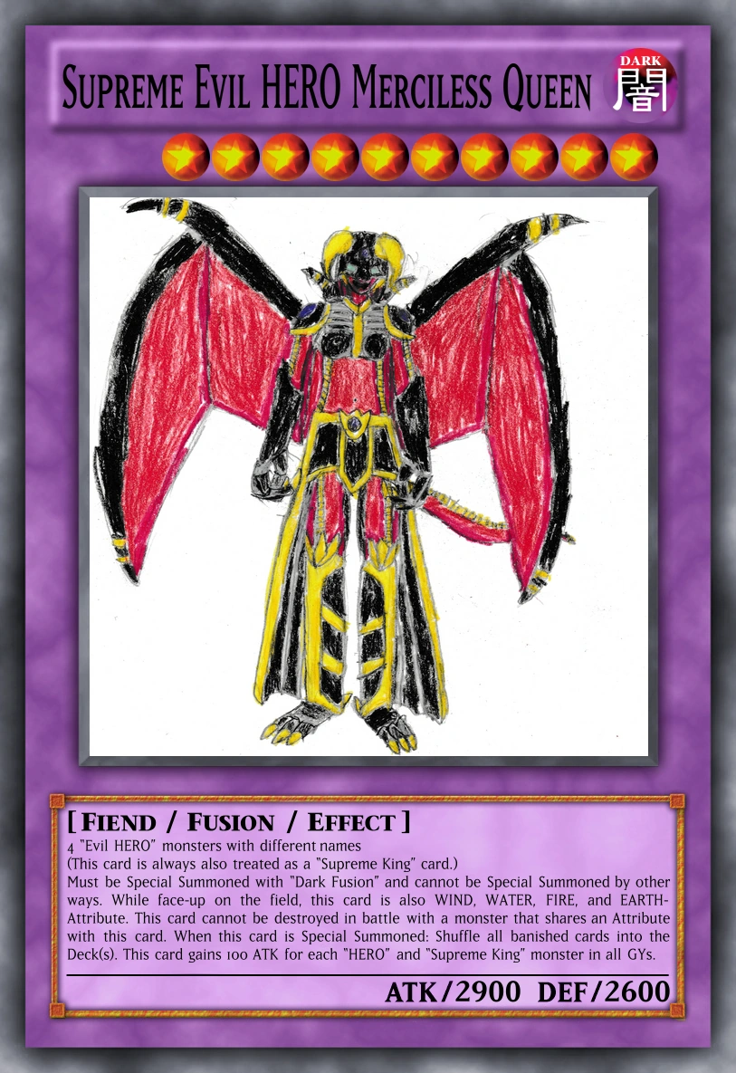 Supreme Evil HERO Merciless Queen | Yu-Gi-Oh Card Maker Wiki | Fandom