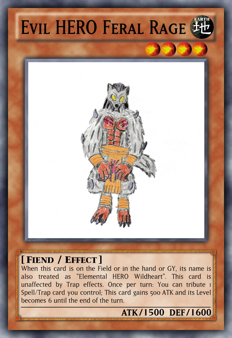 Evil HERO Feral Rage | Yu-Gi-Oh Card Maker Wiki | Fandom