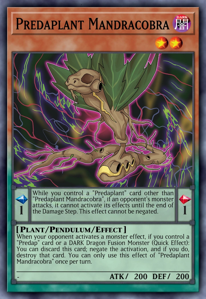 Predaplant Mandracobra | Yu-Gi-Oh Card Maker Wiki | Fandom