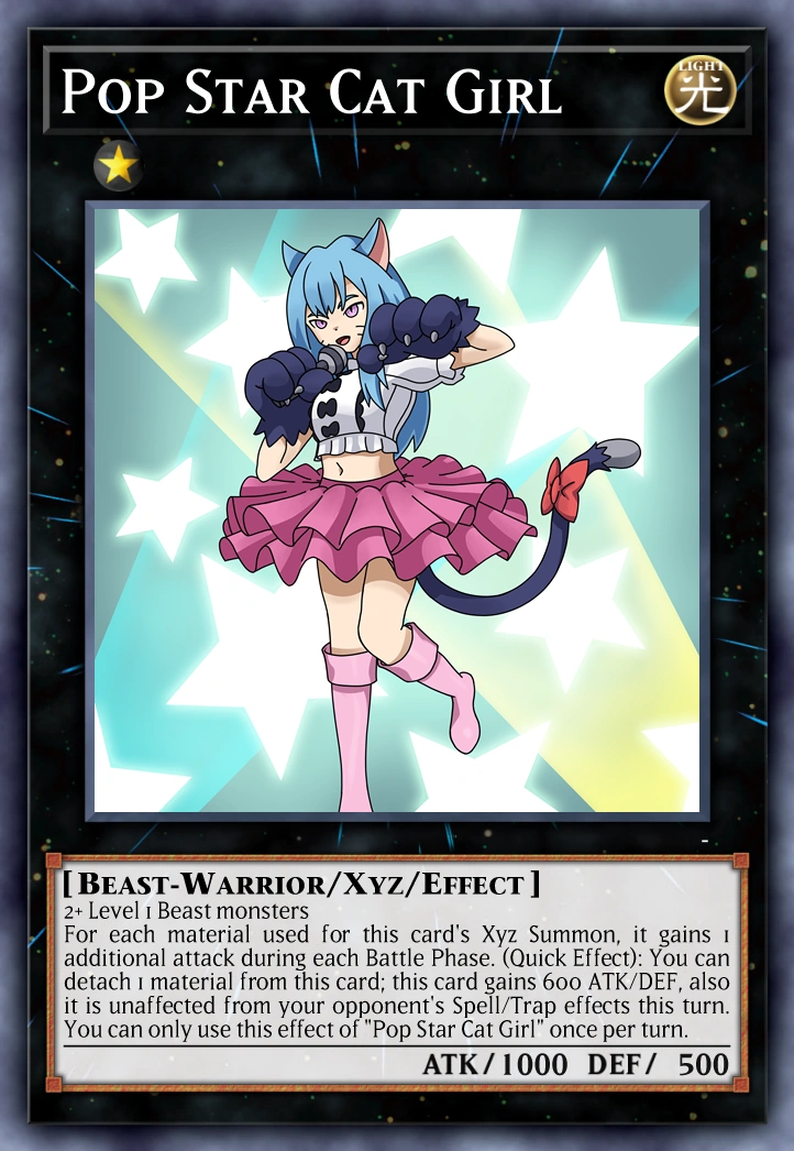 Pop Star Cat Girl | Yu-Gi-Oh Card Maker Wiki | Fandom