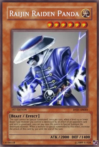 Raijin Raiden Panda | Yu-Gi-Oh Card Maker Wiki | Fandom