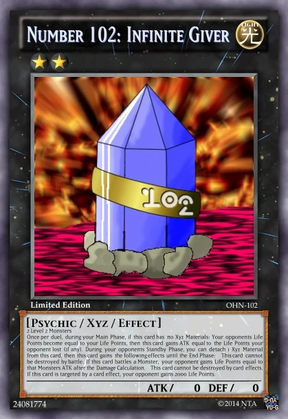 Number 102: Infinite Giver | Yu-Gi-Oh Card Maker Wiki | Fandom