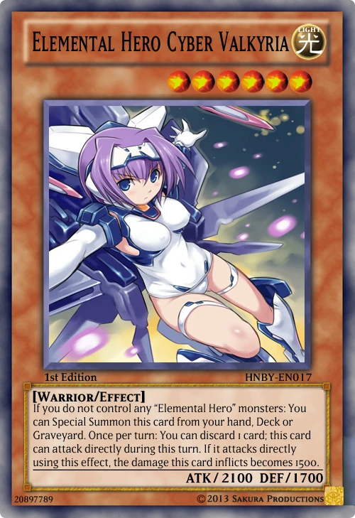 Elemental HERO Cyber Valkyria | Sakura CC Wiki | Fandom