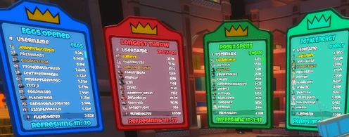 Leaderboard | Yeet A Friend Roblox Wiki | Fandom