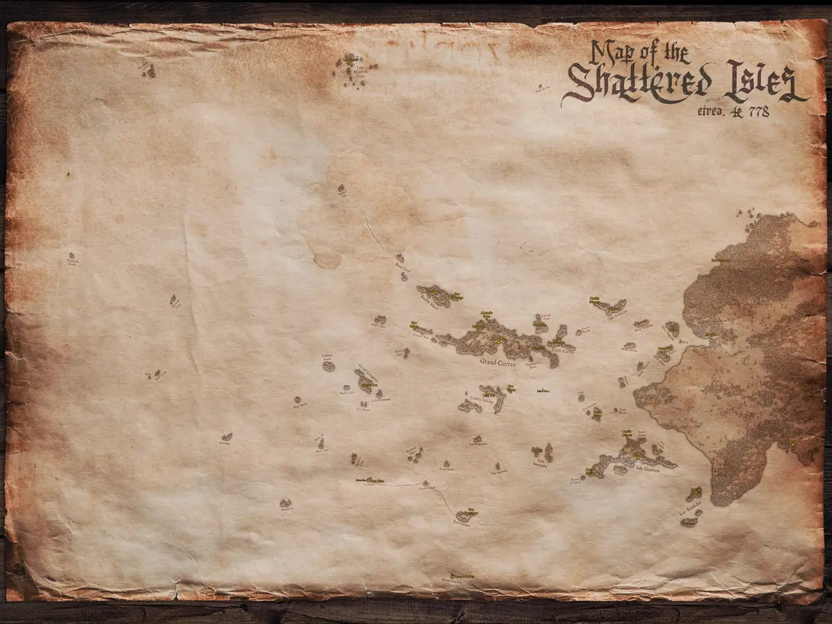 Map of the Shattered Isles, 4E 778 | World of Ygdren Wiki | Fandom