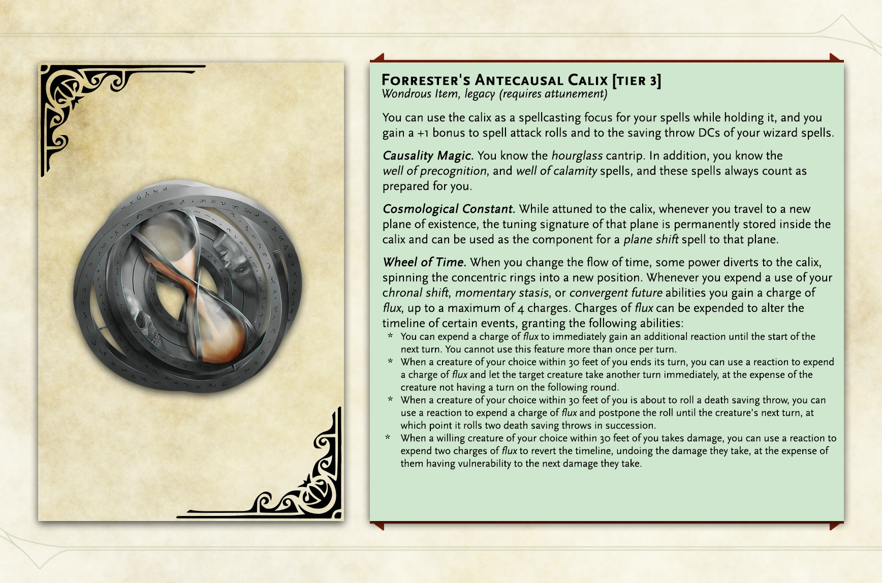 Forrester's Antecausal Calix | World of Ygdren Wiki | Fandom