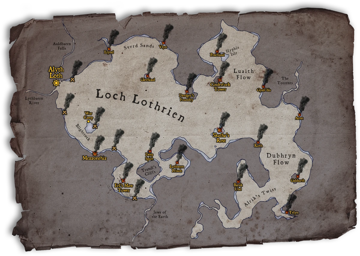 Map of Loch Lothrien, 4E 775 | World of Ygdren Wiki | Fandom