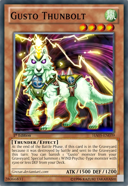 Gusto Thunbolt | Wikia Yu-Gi-Oh! tiếng Việt | Fandom