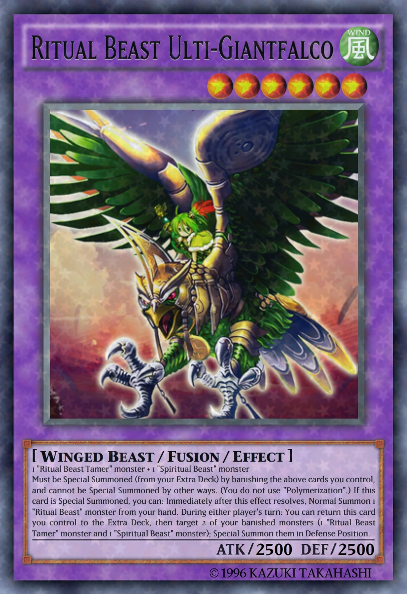 Ritual Beast Ulti-Giantfalco | Wikia YGOPro Custom | Fandom