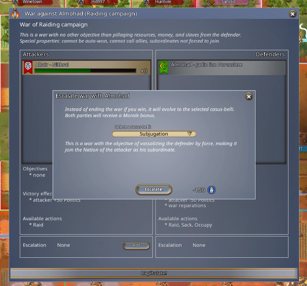 War escalation - Official Porcopedia