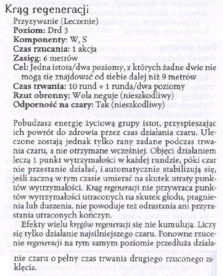 Krąg regeneracji | DnD Info Wikia | Fandom