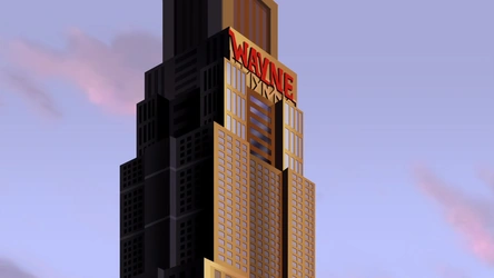 Wayne Enterprises Building Cartoon