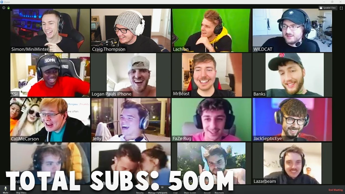 I Got All Your Favorite YouTubers In A Zoom Call Together | Youtube ...