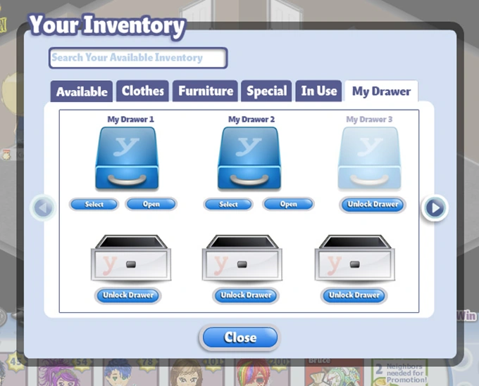 Inventory Drawers | YoWorld Wiki | Fandom